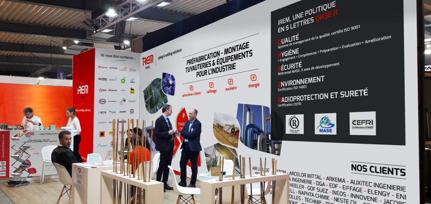 Habillage de stand professionnel, IREM FRANCE